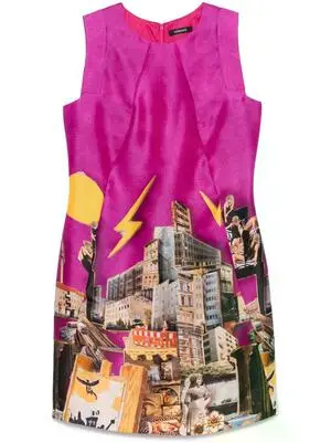 Versace 2000s Printed Mini Dress - Pink