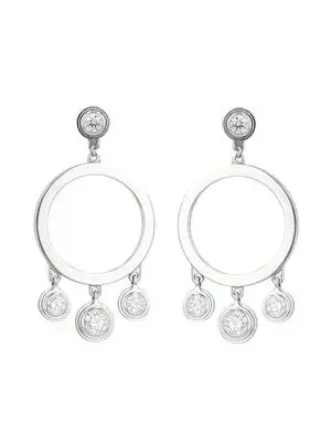CARTIER 2010s 18kt White Gold Léger Diamond Earrings - Silver
