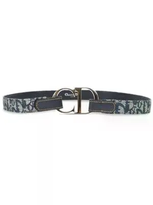 Dior 2004 Oblique Canvas Belt - Blue