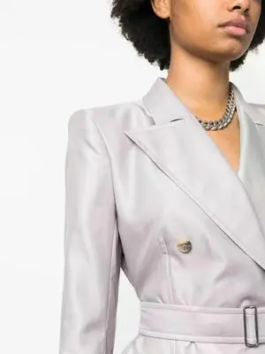 Saint Laurent Pre-owned 2000 Belted Double-breasted Blazer