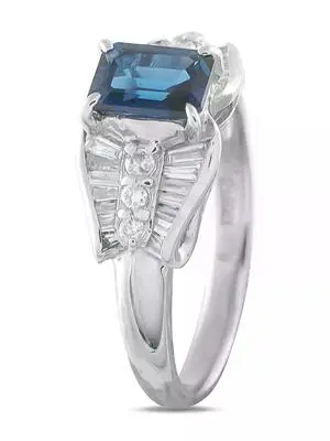 LB EXCLUSIVE Platinum Diamond And Sapphire Ring