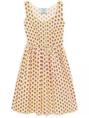 Prada Floral-print Dress