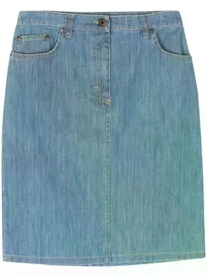 Miu Miu 2000s Denim Mini Skirt - Blue