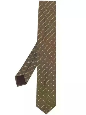 Giorgio Armani Jacquard Silk Tie - Green