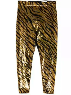 Balenciaga Sequin Stretch-jersey Leggings - Gold