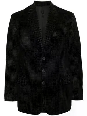 Versace 2000s Checkered Notched Lapels Blazer