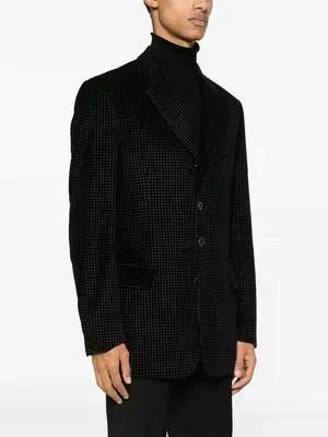 Versace 2000s Checkered Notched Lapels Blazer