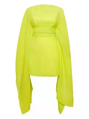 Solace London Pleated Cape Mini Dress