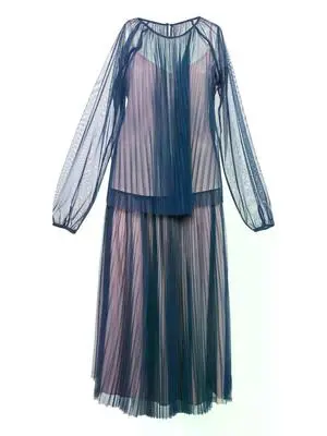 MAX&CO. Sheer Pleated Skirt Suit