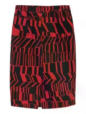 Miu Miu 2000s Geometric-pattern Skirt