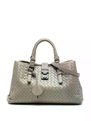 Bottega Veneta Small Nappa Intrecciato Roma Satchel - Grey