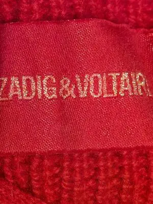 Zadig&Voltaire Ribbed Lace-up Wool-cashmere Blend Sweater