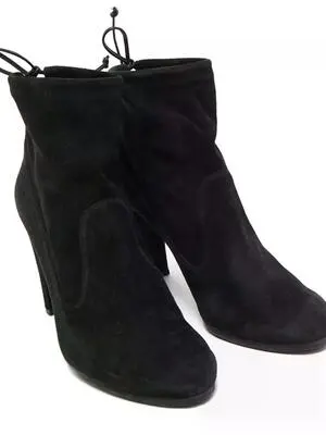 STUART WEITZMAN 100mm Suede Back Tie Boots
