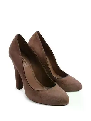 Alaïa Round-toe Suede Pumps
