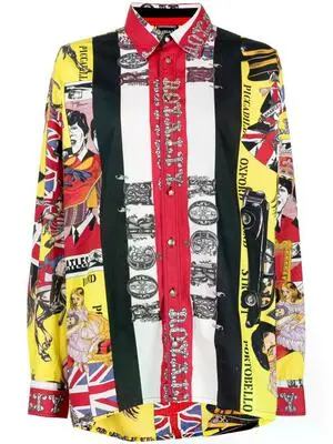VERSACE Versace 1990-2000s Graphic-Print Cotton Shirt