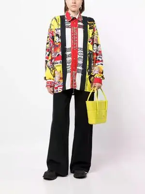Versace 1990-2000s Graphic-print Cotton Shirt