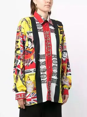 Versace 1990-2000s Graphic-print Cotton Shirt