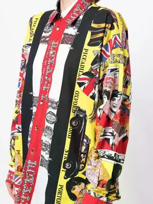 Versace 1990-2000s Graphic-print Cotton Shirt