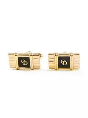 Dior 1990s Cd-logo Cufflinks - Gold