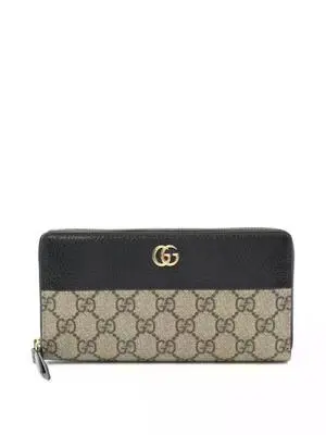 Gucci Monogram Leather Wallet - Neutrals