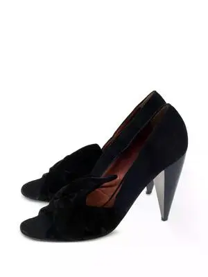 LANVIN 105mm Velvet Bow-detailing Pumps
