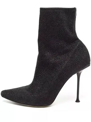 SERGIO ROSSI 125mm Leather Heeled Boots - Black