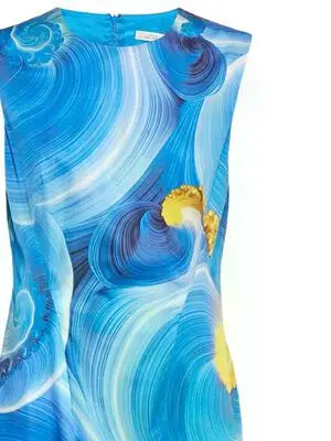 Versace Abstract Swirl Print Dress