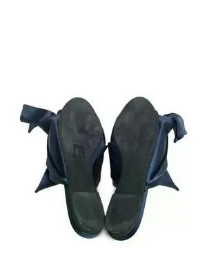 N°21 Knotted Satin Sandals - Blue
