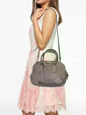 Burberry Orchard Leather Satchel - Grey