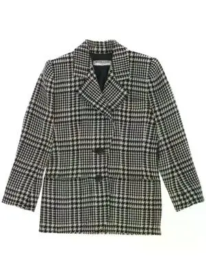 Saint Laurent Pre-owned 1980s Checked Single-breasted Jacket