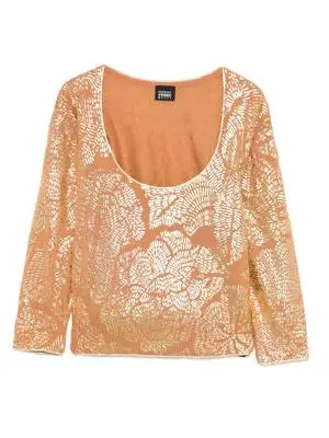 Gianfranco Ferre 2000s Floral-pattern Sweater