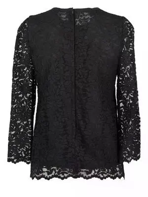 Dolce & Gabbana Lace-overlay Bow-detailed Blouse