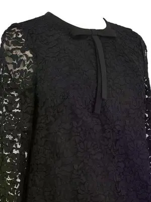 Dolce & Gabbana Lace-overlay Bow-detailed Blouse