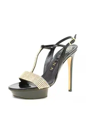 GINA 125mm Crystal-embellished T-strap Sandals