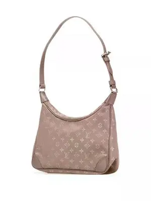 LOUIS VUITTON Monogram Satin Mini Boulogne Shoulder Bag - Brown