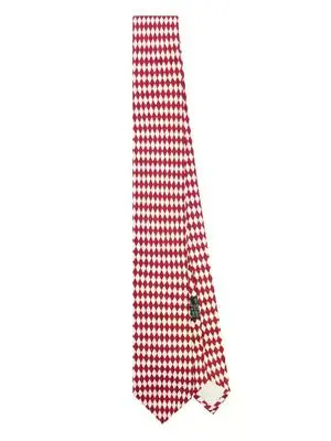 Dolce & Gabbana 2000s Diamond-jacquard Tie - Red