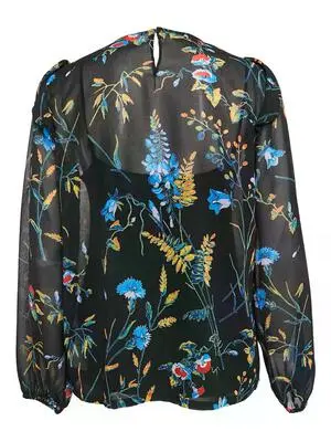 Maje Floral-print Smocked Blouse