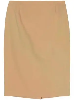 Prada 1990s Dart-detail Skirt - Brown