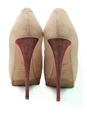 GIUSEPPE ZANOTTI 140mm Sharon Glitter-heel Peep-toe Pumps