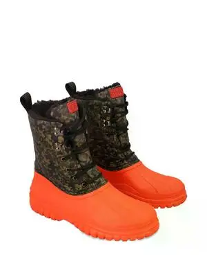 Gcds Camouflage-pattern Ankle Boots