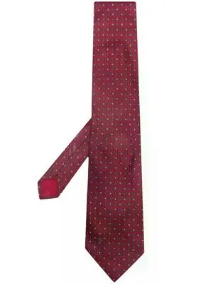 Valentino Garavani Valentino Garavani 1990s Jacquard Silk Tie Purple