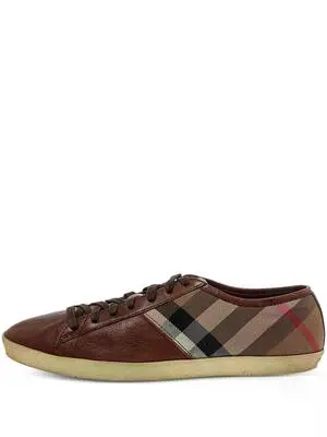 Burberry Leather Sneakers - Brown