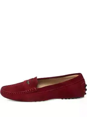 TOD'S Vintage Leather Loafers - Red