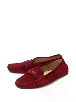 TOD'S Vintage Leather Loafers - Red