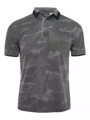 Emporio Armani Monogram-print Polo Shirt