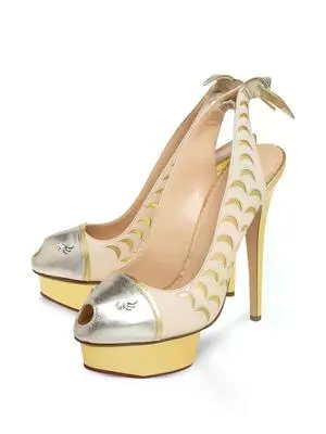 CHARLOTTE OLYMPIA 150mm Peep-toe Platform Slingback Heels