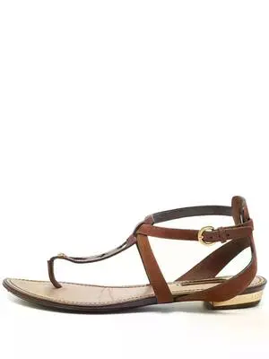 LOUIS VUITTON Leather Flat Sandals