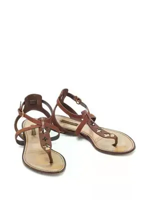 LOUIS VUITTON Leather Flat Sandals