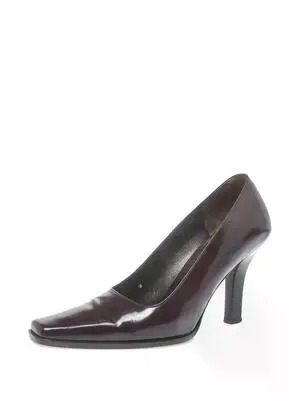 Gucci 90mm Square-toe Leather Pumps