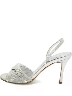 GIUSEPPE ZANOTTI 90mm Lilibeth Starlight Rhinestone-embellished Slingback Sandals - Silver